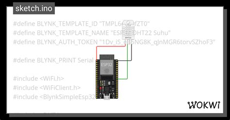 Monitoring Suhu Kelembapan Blynk Wokwi Esp32 Stm32 Arduino Simulator