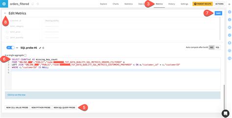 Tutorial Data Quality And Sql Metrics Dataiku Knowledge Base