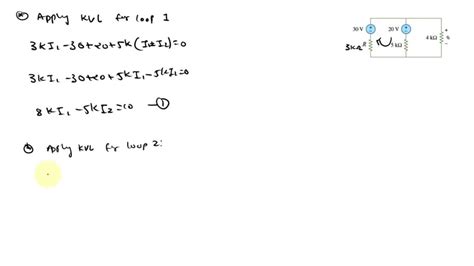 solved in the circuit given below r 3 kÎ© using mesh analysis