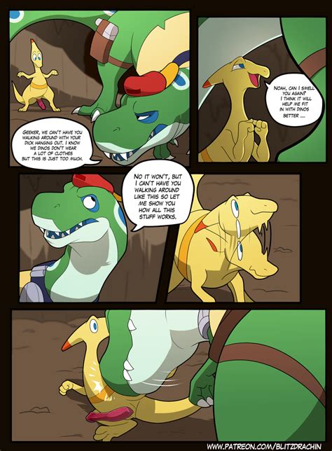 Rule 34 Animal Genitalia Blitzdrachin Cloaca Comic Dialogue Dinosaur