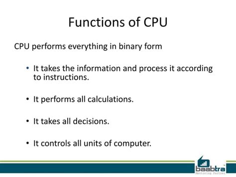 Cpu And Its Execution Of Statements PPTX Computing Technology Computing