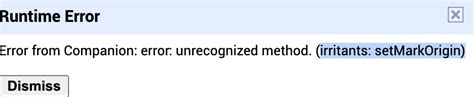 Error Unrecognized Method Irritants SetMarkOrigin App Inventor For IOS MIT App Inventor