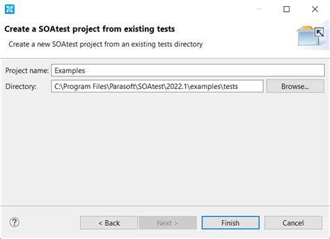creating projects and tst test files soatest 2023 1 parasoft