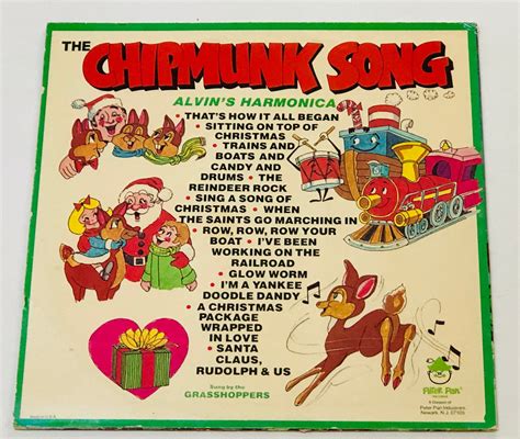 The Chipmunk Song Alvins Harmonica Peter Pan 1978 Etsy
