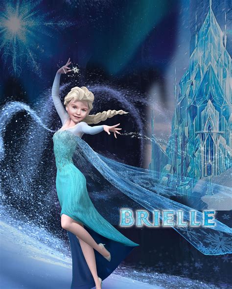 Custom Personalised Elsa Poster Custom Portrait From Your Photo Princess Elsa Poster Birthday