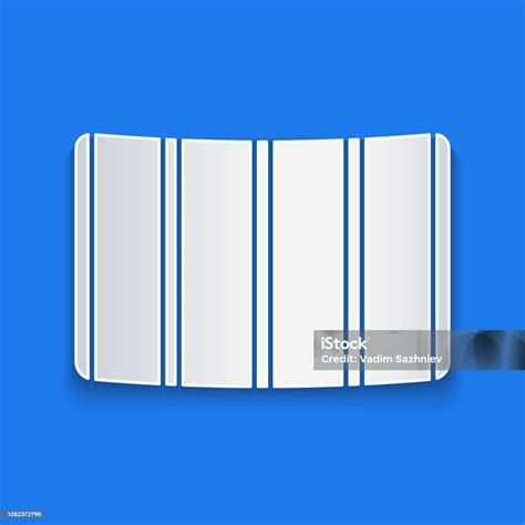 파란색 배경에 격리 된 종이 컷 색상 팔레트 가이드 아이콘 모듈식 그리드 종이 아트 스타일 벡터 Cmyk에 대한 스톡 벡터 아트 및 기타 이미지 Istock