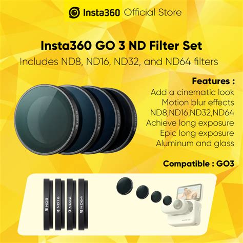Jual Insta360 GO 3 ND Filter Set Lens Guard Shopee Indonesia