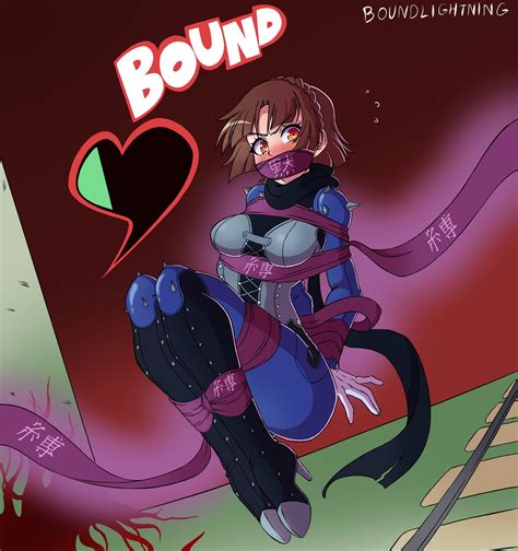 Rule 34 1girls Arms Behind Back Arms Tied Blush Bodysuit Bondage Bound Boundlightning Braided