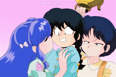 Tendou Akane Shampoo And Saotome Ranma Ranma 12 Drawn By Dkcyarts