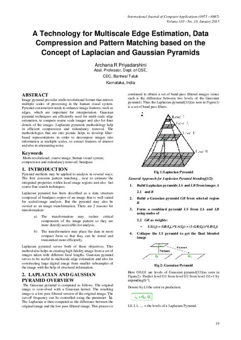 Pdf A Technology For Multiscale Edge Estimation Data Compression And Pattern Matching Based