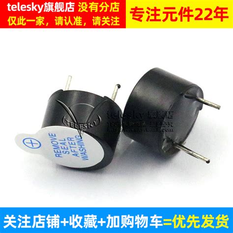 蜂鸣器 5v有源蜂鸣器电磁式（sot塑封管长声） 2个） 虎窝淘