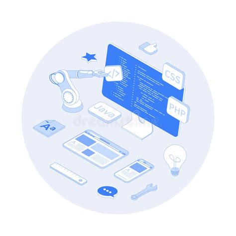 computer programming software web app development program code on monitor screen website