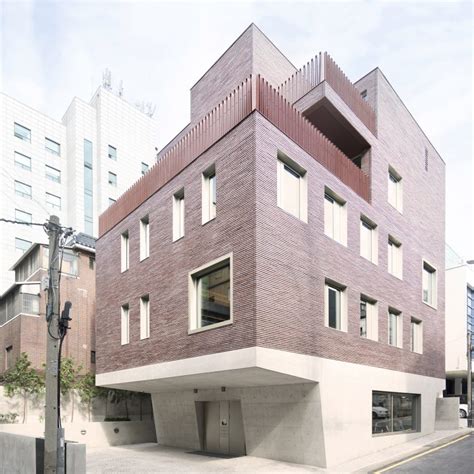Layered Cladding Emphasises Stacked Arrangement Of Leau Designs Mixed Use Block In Seoul