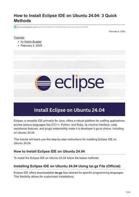 ppt how to install eclipse ide on ubuntu 2404 3 quick methods powerpoint presentation id