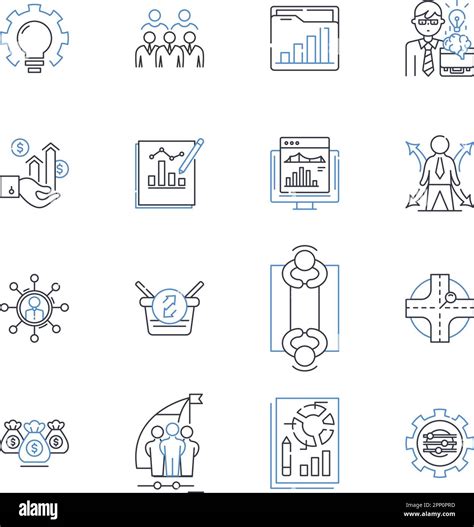 E Commerce Line Icons Collection Shopping Online Digital