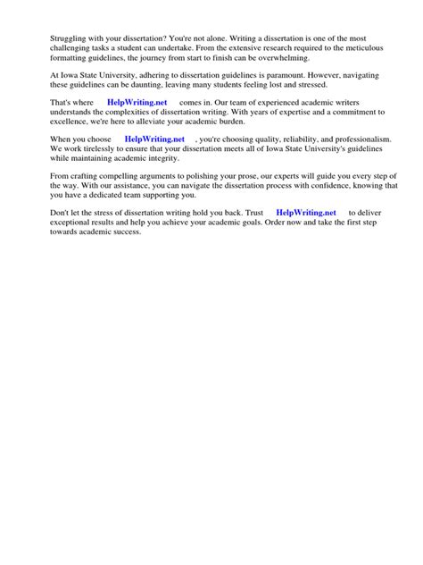 Iowa State University Dissertation Guidelines Pdf Thesis Curriculum