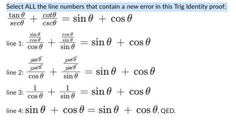 Solved Select ALL The Line Numbers That Contain A New Error Chegg Com
