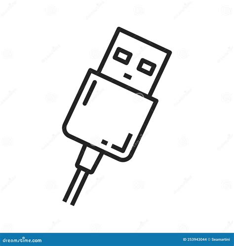 Standard Input Usb Connection Plug Isolated Icon Stock Vector Illustration Of Connect Plastic