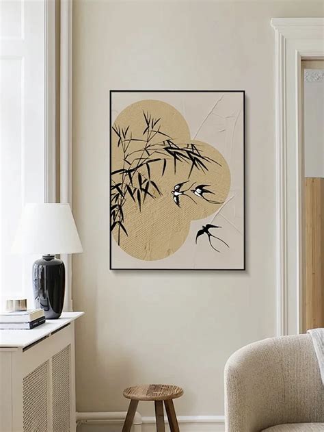 中古风装饰画丨春风拂柳燕归来 花瓣网