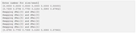 solved write a program that randomly shuffles an array of double