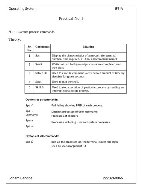 Exp No 5 Soham 22202a0066 Pdf Concurrent Computing Computing