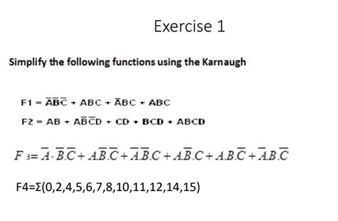 Solved Simplify The Following Functions Using The Karnaugh Chegg Com