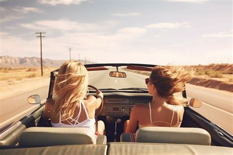Friends Girls Road Trip Generate Ai