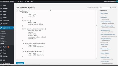 Removing Sidebars From Wordpress Templates Wordpress Hacks Youtube