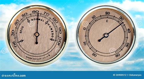 Termometro Ed Igrometro Fotografia Stock Immagine Di Aghi 26900512