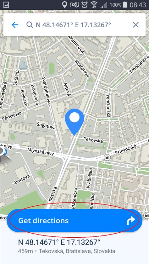 Navigating To Gps Coordinates Sygic Gps Navigation For Android 17 1