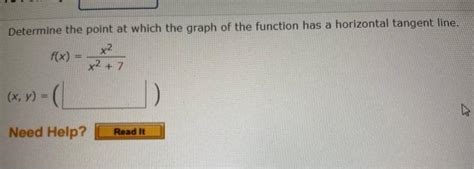 solved determine the point at which the graph of the