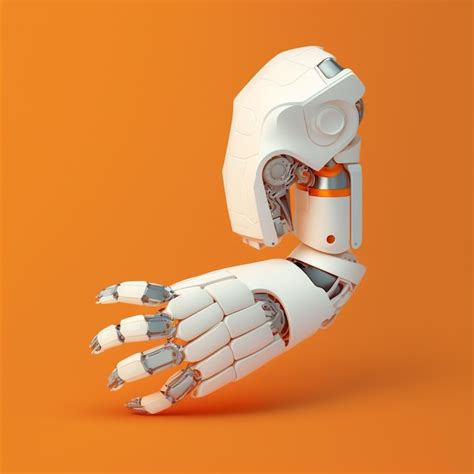Premium Ai Image Image Of Cyber Prosthetic Of Arm On Orange