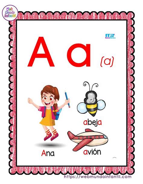 Abecedario Mayúsculas Y Minúsculas Con Dibujos Para Imprimir