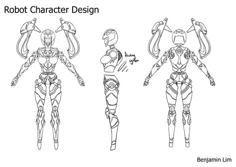 Artstation Female Robot Character Design