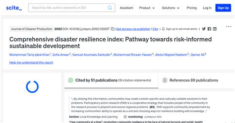 Comprehensive Disaster Resilience Index Pathway Towards Risk Informed