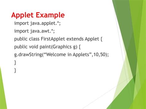 Applets In Java Pptx Programming Languages Computing