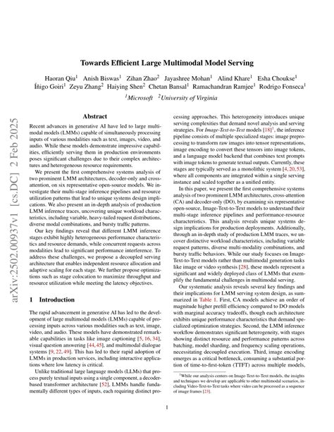 Pdf Towards Efficient Large Multimodal Model Serving