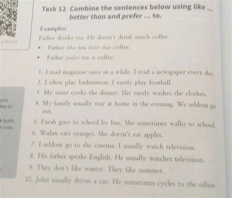 Task 12 Combine The Sentences Below Using StudyX