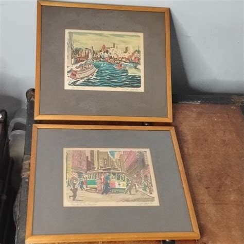 Vintage Art Vintage San Fransisco Wall Art By Ralph Mapson Pair Of