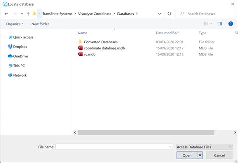 Set Up Assignment Databases Visualyse Coordinate User Guide