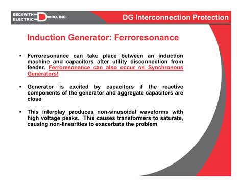 Dg Interconnection Protection Ieee 1547 Pdf Gas And Electric Home Utilities