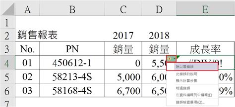 錯誤代碼 Div 0 判斷及解套方式 Excel技巧 008