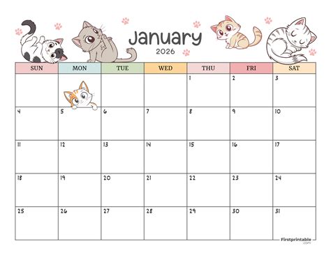 Best 13 Printable Coloring Calendar 2026 Artofit