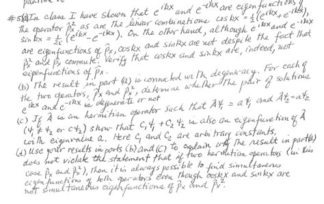 Solved 5a ﻿in Clase I Have Shown That Eikx ﻿and E Ikx