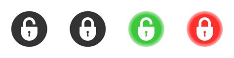 premium vector locked unlocked icons vector illustration