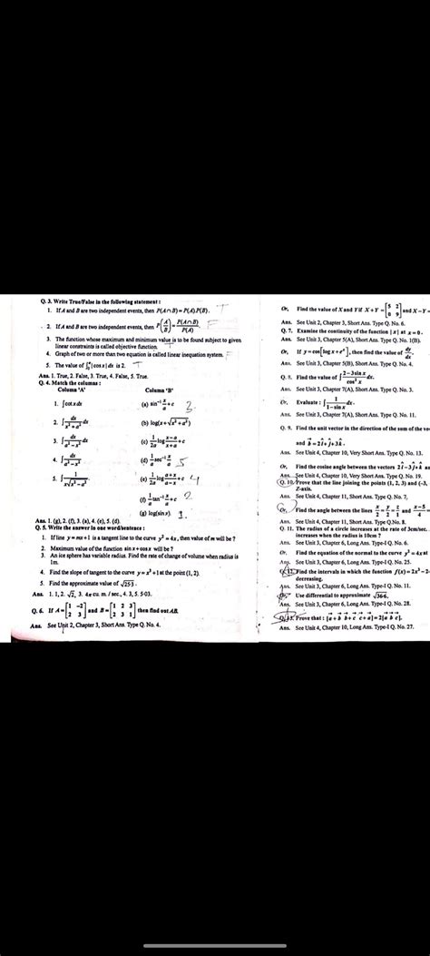 Class Th MATHS IMP MP BOARD