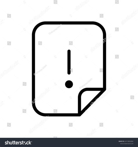 File Error Icon Line Vector Graphics Stock Vector Royalty Free