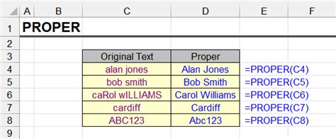 Excel Proper Function Excel Functions Dictionary