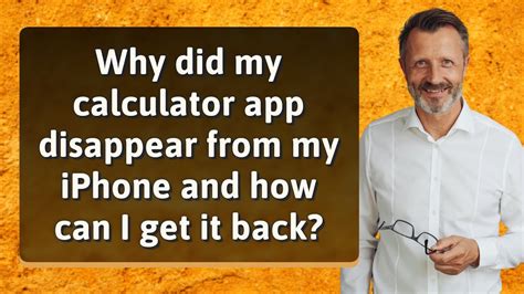 why did my calculator app disappear from my iphone and how can i get it back youtube