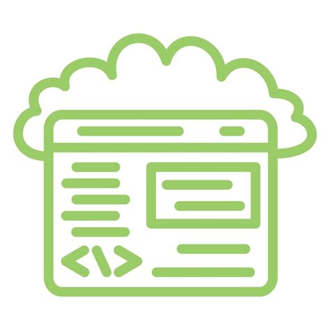 Premium Vector Vector Design Cloud Coding Icon Style